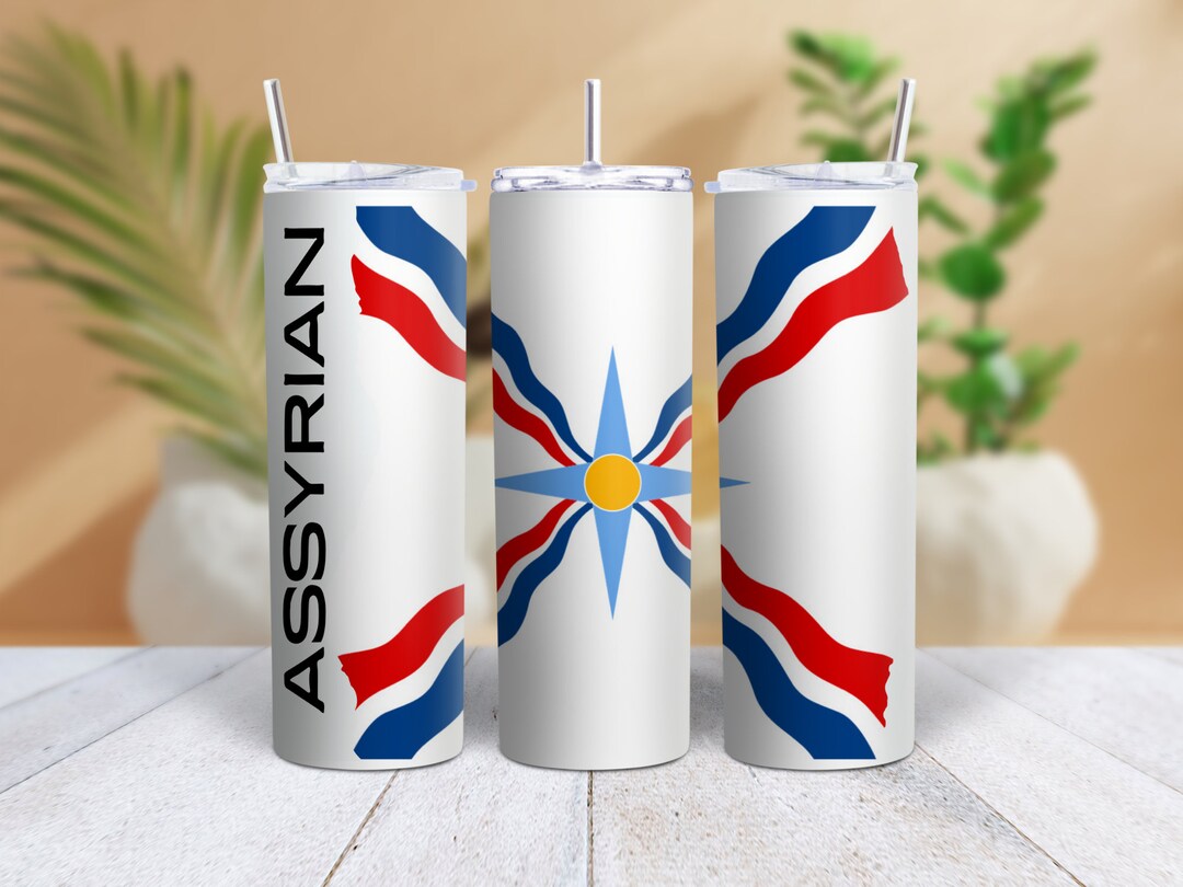 Assyrian Flag Tumbler, 20oz Tumbler, Hot and Cold Travel Tumbler ...