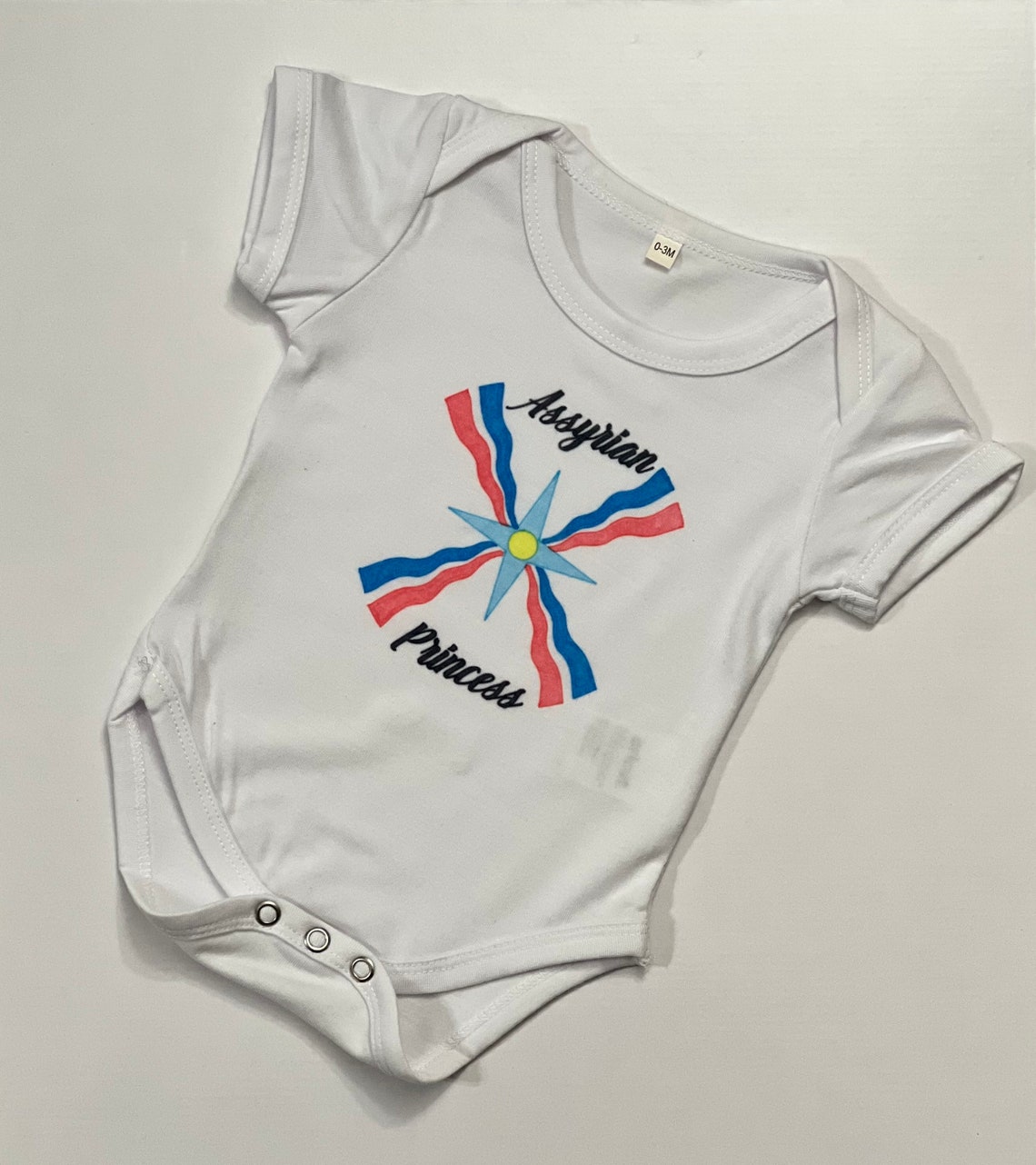 Assyrian Baby Bodysuit, Assyrian Flag Gift for Baby, Assyrian Bodysuit ...