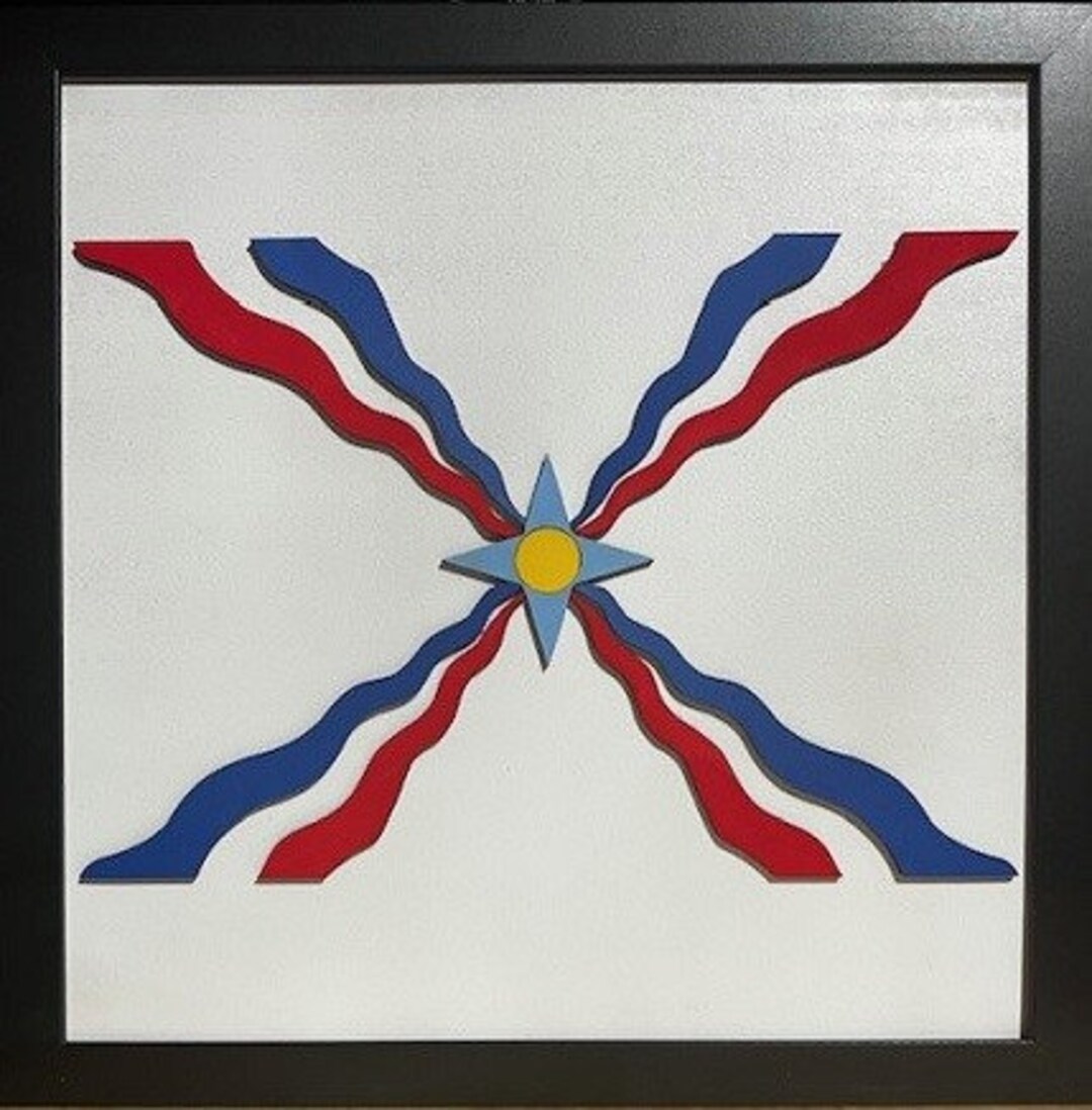 Wooden Assyrian Flag Wall Decor, Personalized Wooden Assyrian Flag Wall ...