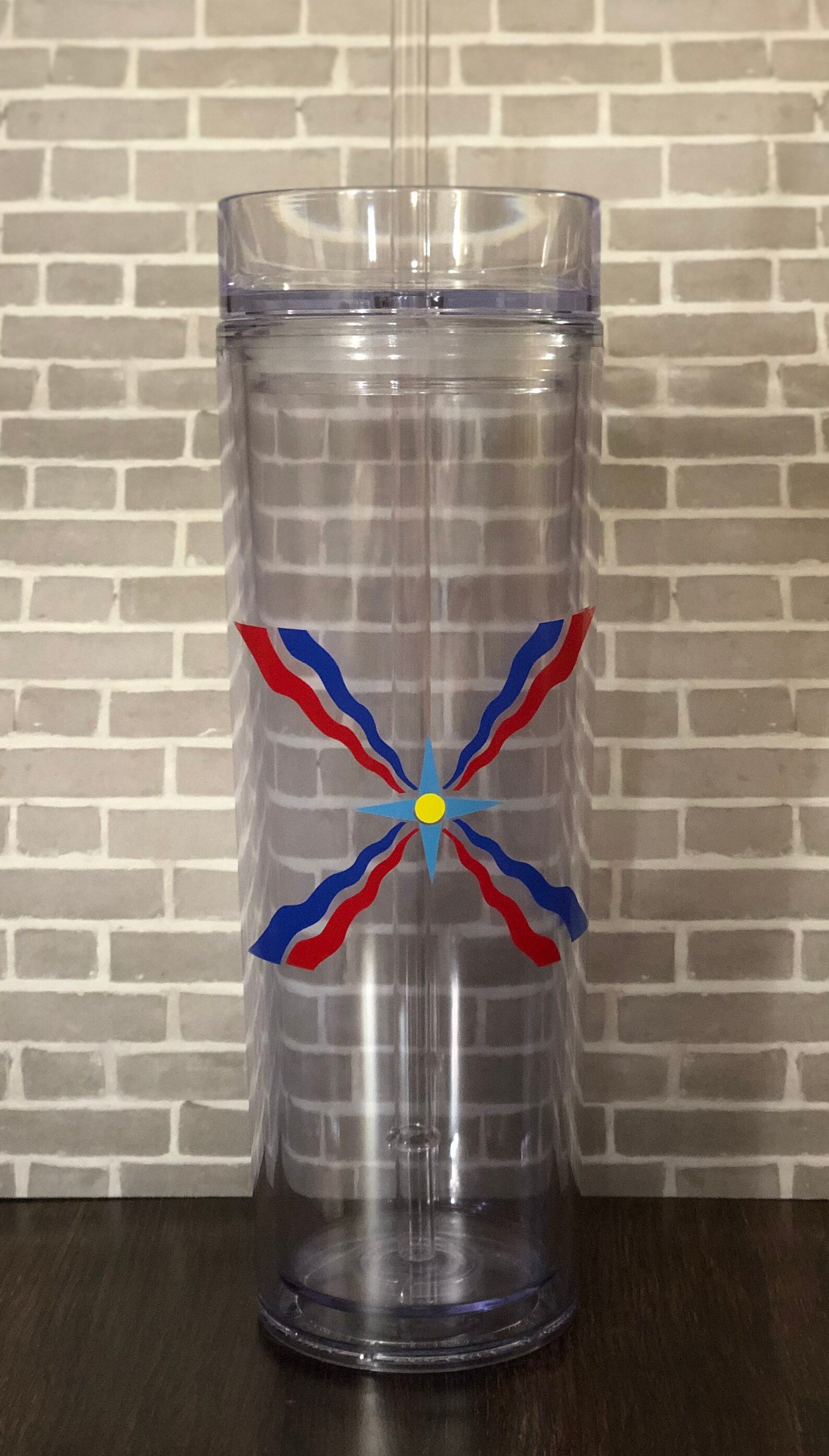 Assyrian Flag Acrylic Tumbler With Straw, Personalized and Customizable ...