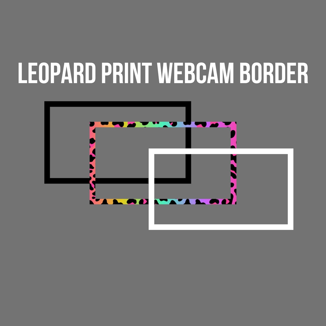 Cute Leopard Print Webcam Borders (set of 3 Different Colors) - Etsy