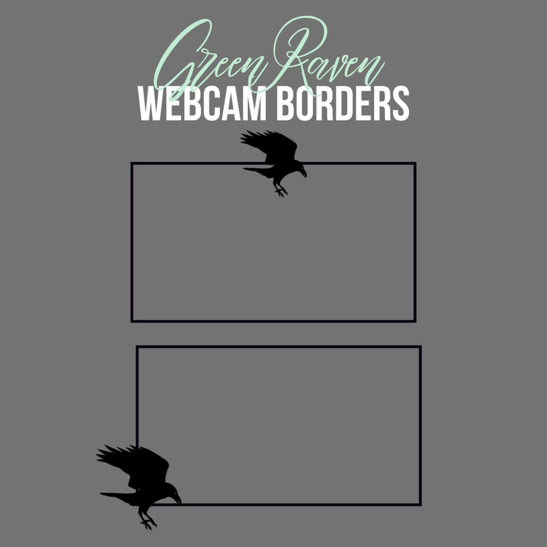 Twitch Animated Green Raven Stream Package (includes, 4 Animated/static ...