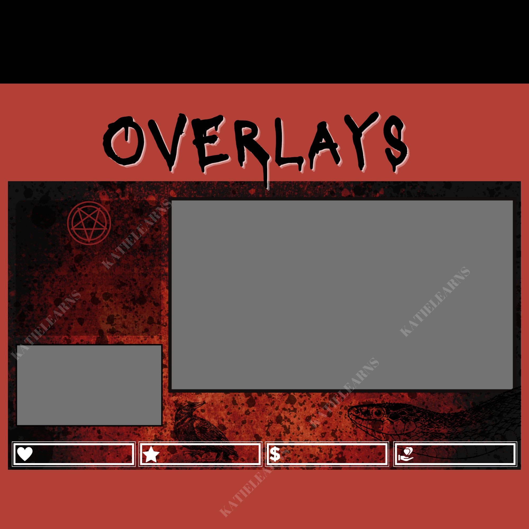 Horror Stream Package (includes, 4 Animated and Static Screens, 3 ...