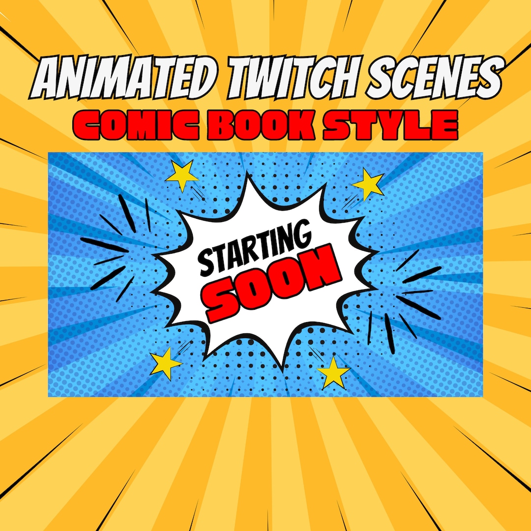 ANIMATED Twitch Comic Book Scenes BLUE - Etsy