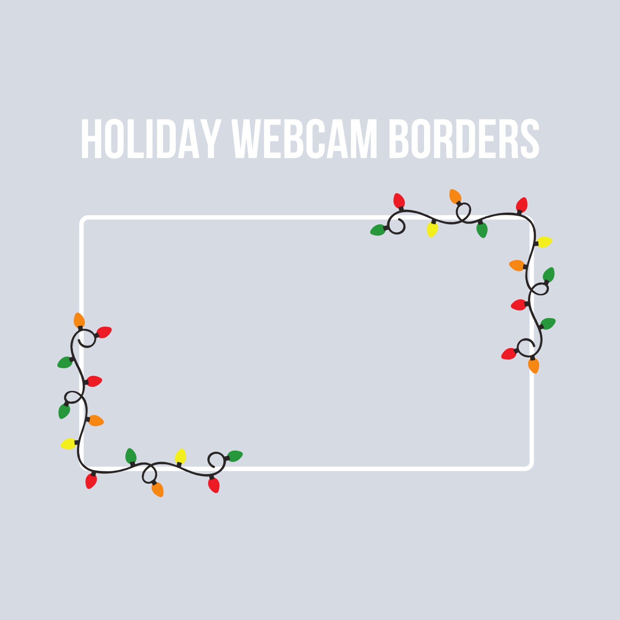 Cute Holiday Webcam Border Package (set of 3 Different Colors) - Etsy