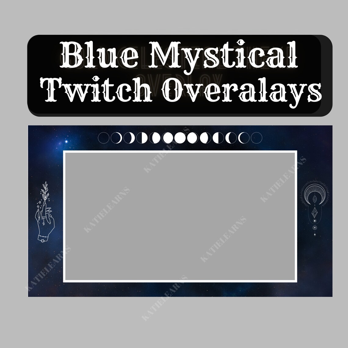 Twitch Blue Mystical Stream Package (includes, 4 Animated and Static ...