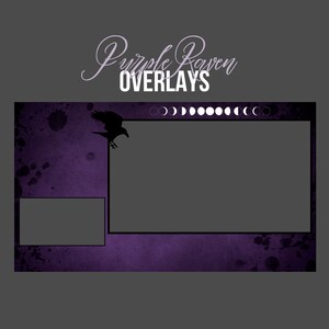 Twitch Animated Purple Raven Stream Package (includes, 4 Animated ...