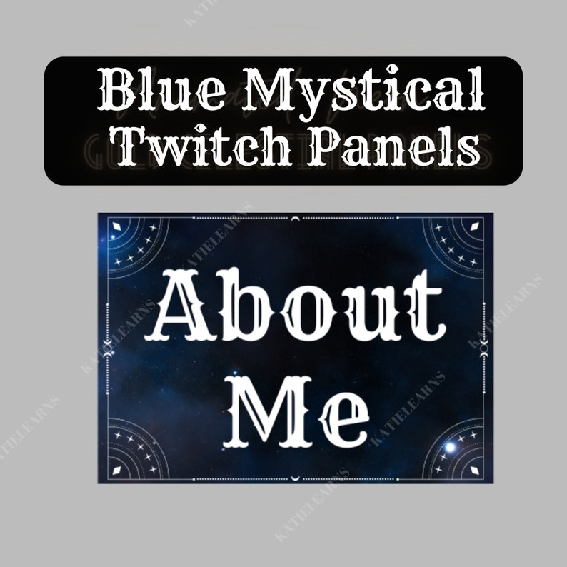 Twitch Blue Mystical Stream Package (includes, 4 Animated and Static ...