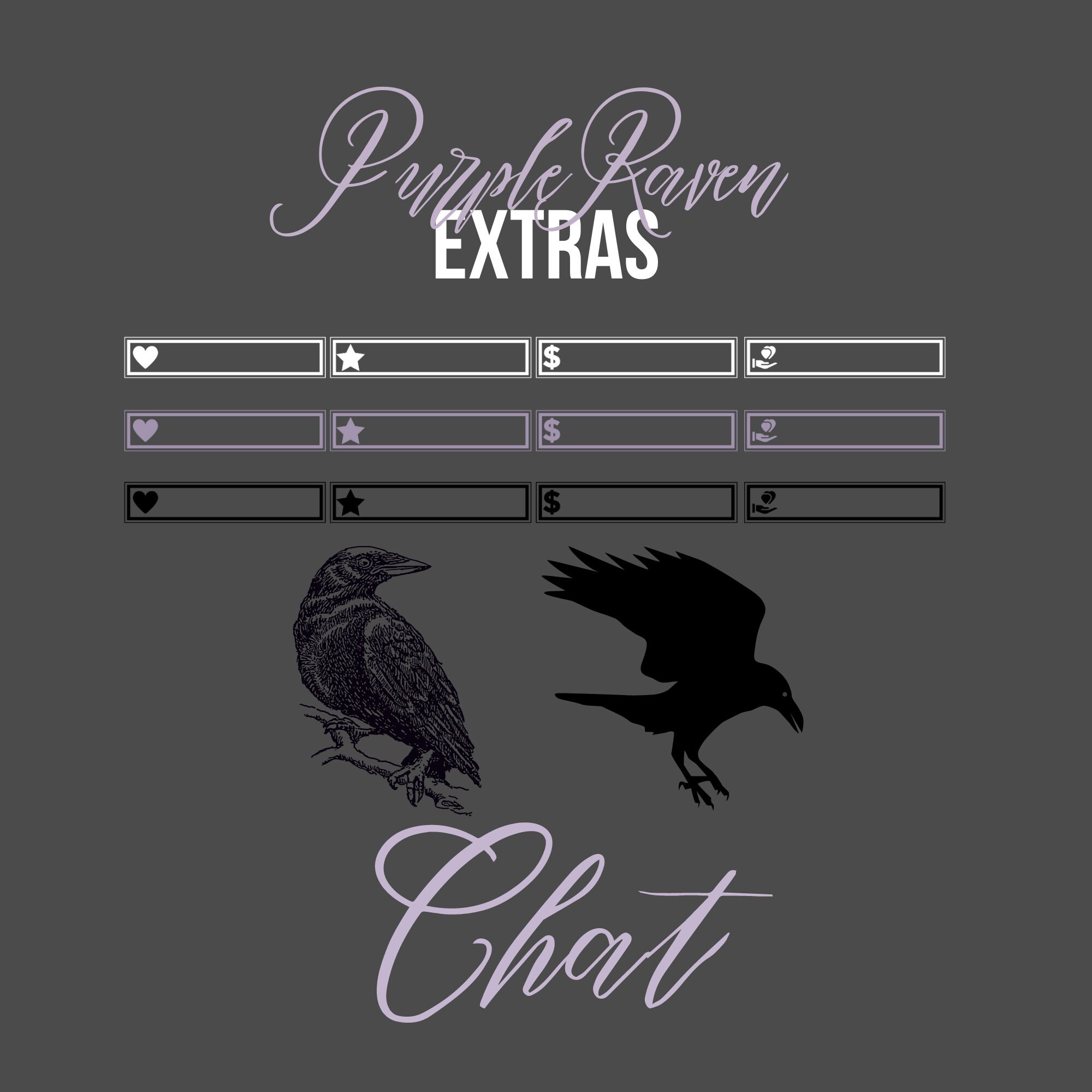 Twitch Animated Purple Raven Stream Package includes 4 - Etsy Canada
