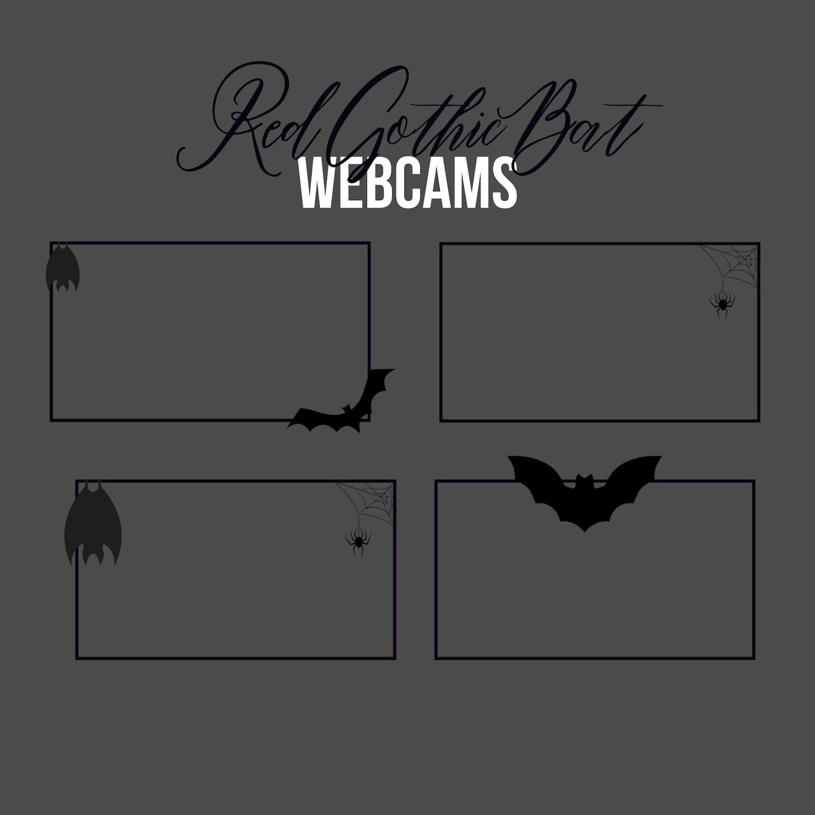 Twitch Animated Red Bat Stream Package (includes, 4 Animated/static ...