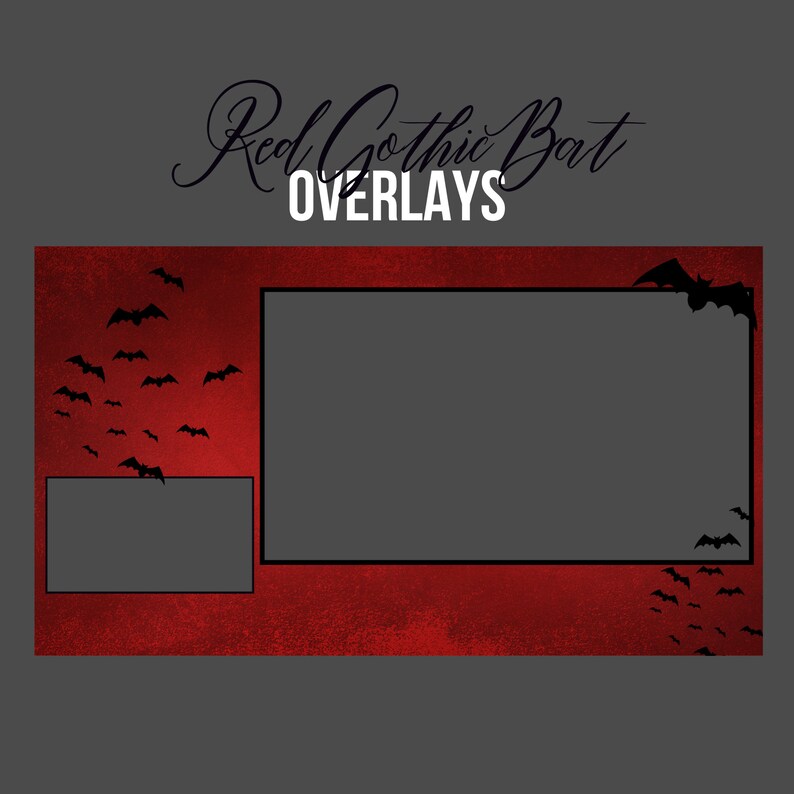 Twitch Animated Red Bat Stream Package includes, 4 Animated/static ...