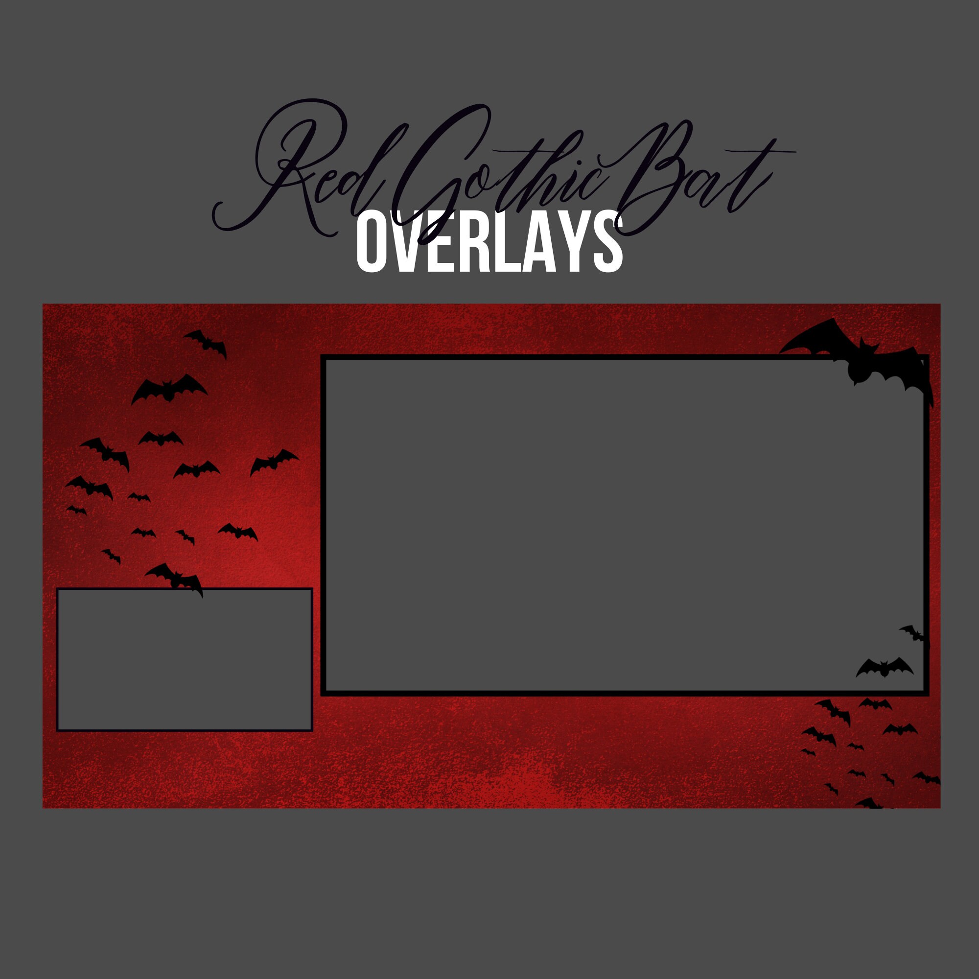 Twitch Animated Red Bat Stream Package (includes, 4 Animated/static ...