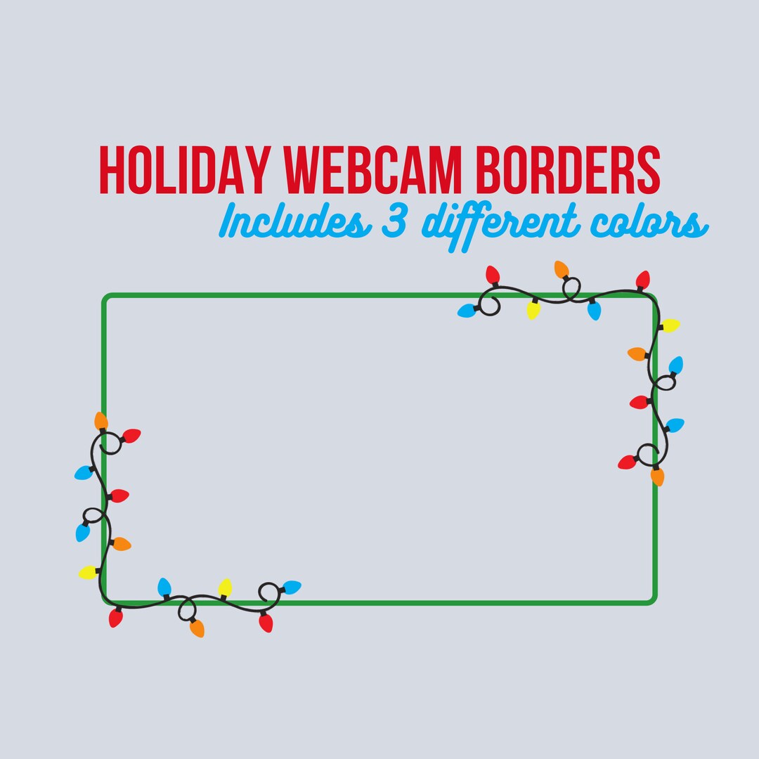 Cute Holiday Webcam Border Package (set of 3 Different Colors) - Etsy