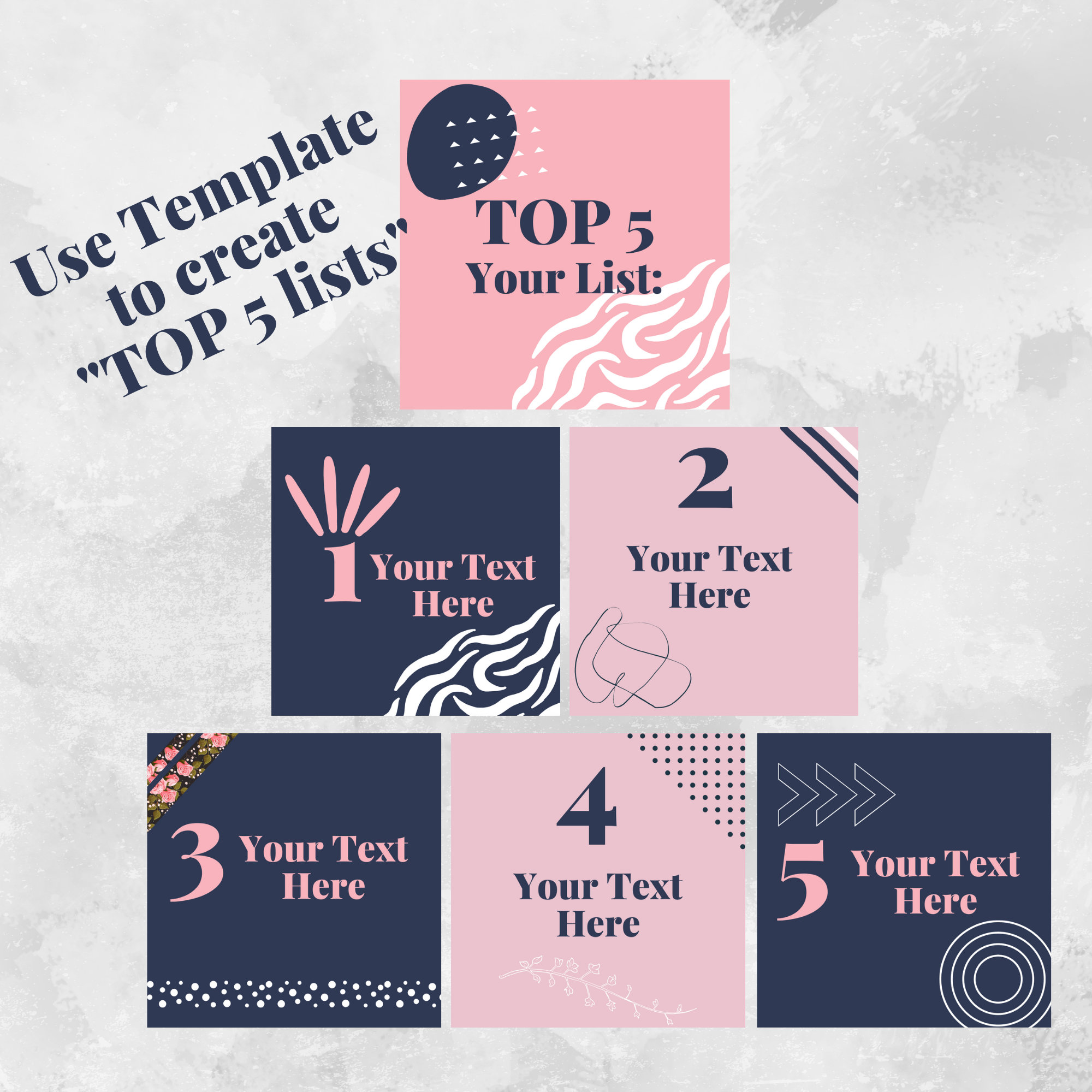 Instagram Post Template (canva) in Blushed Navy Theme - Etsy