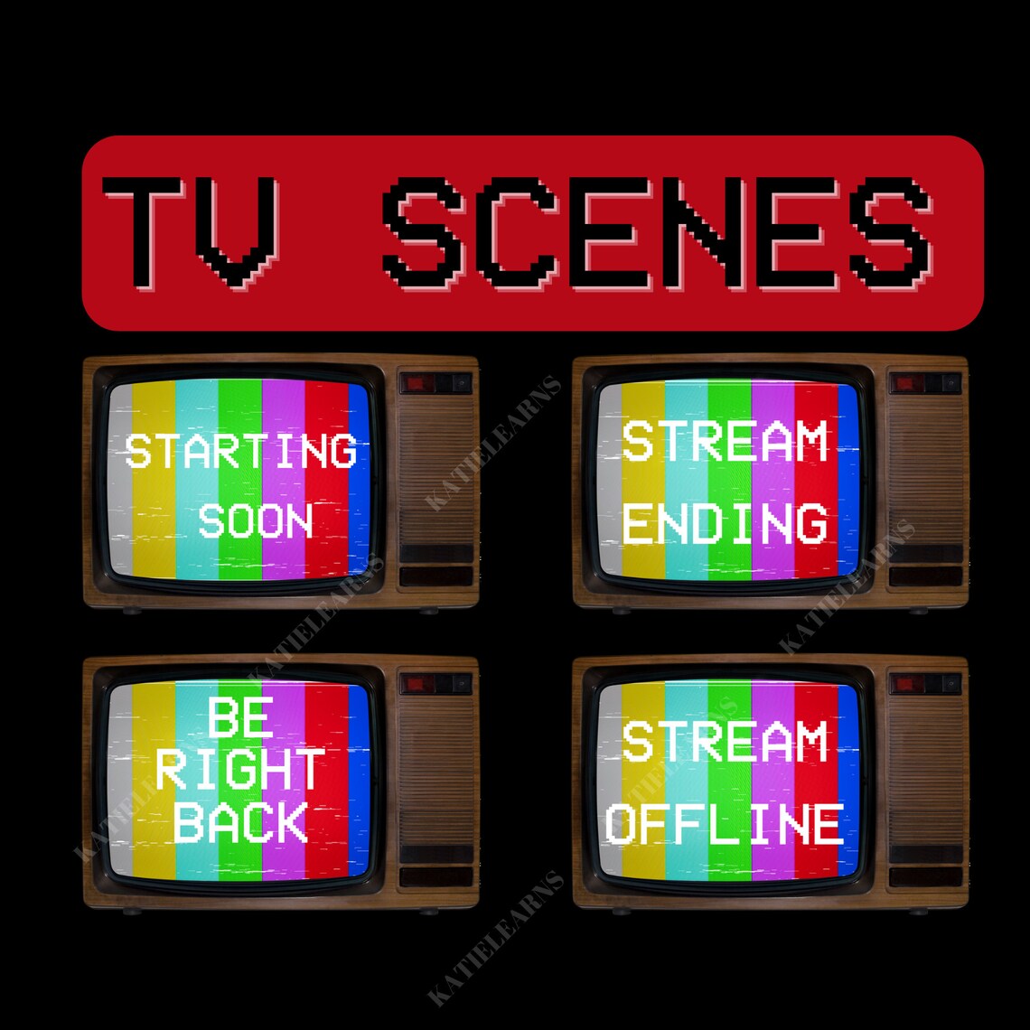Twitch Retro CRT TV Stream Package includes 8 Animated and - Etsy Canada