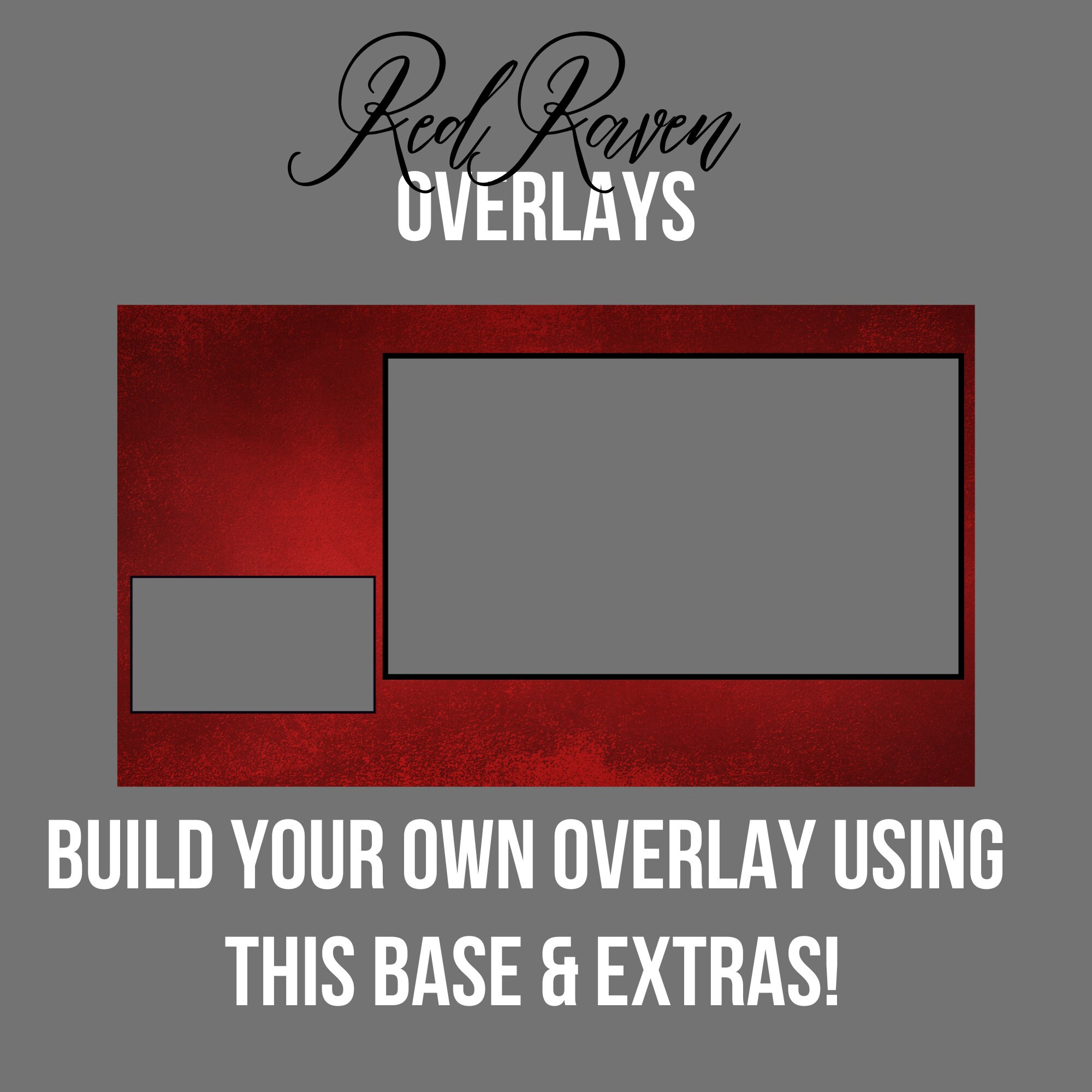Twitch Animated Red Raven Stream Package includes, 4 Animated/static ...