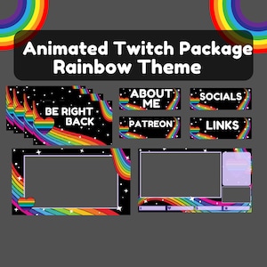 Animated Rainbow Twitch Stream Package - Etsy