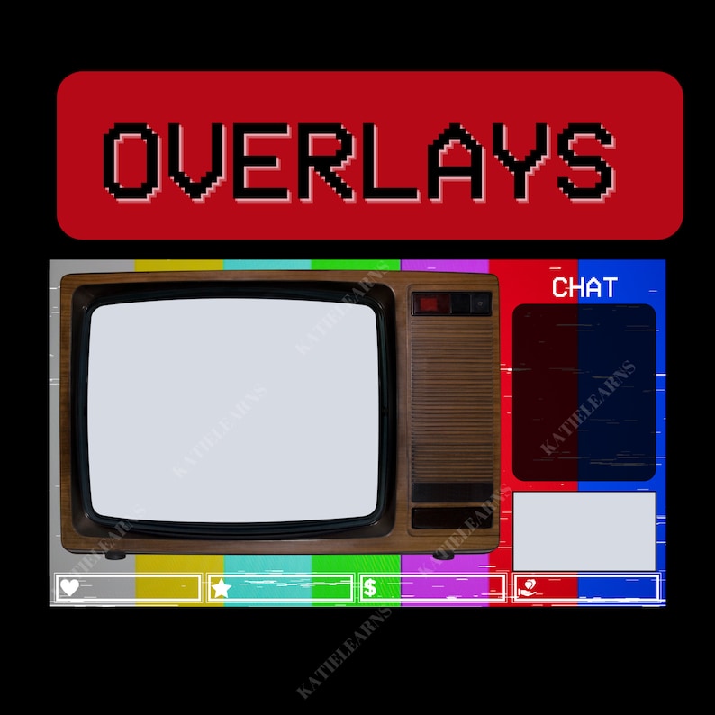 Twitch Retro CRT TV Stream Package (includes, 8 Animated and Static ...