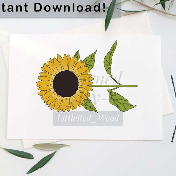 Sunflower Scroll Saw Template - Etsy