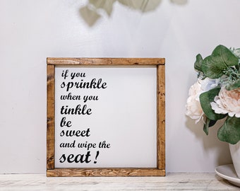 If You Sprinkle When You Tinkle Sign | Etsy UK