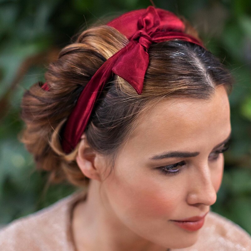 Silk Hair Ribbon Scarf - Etsy