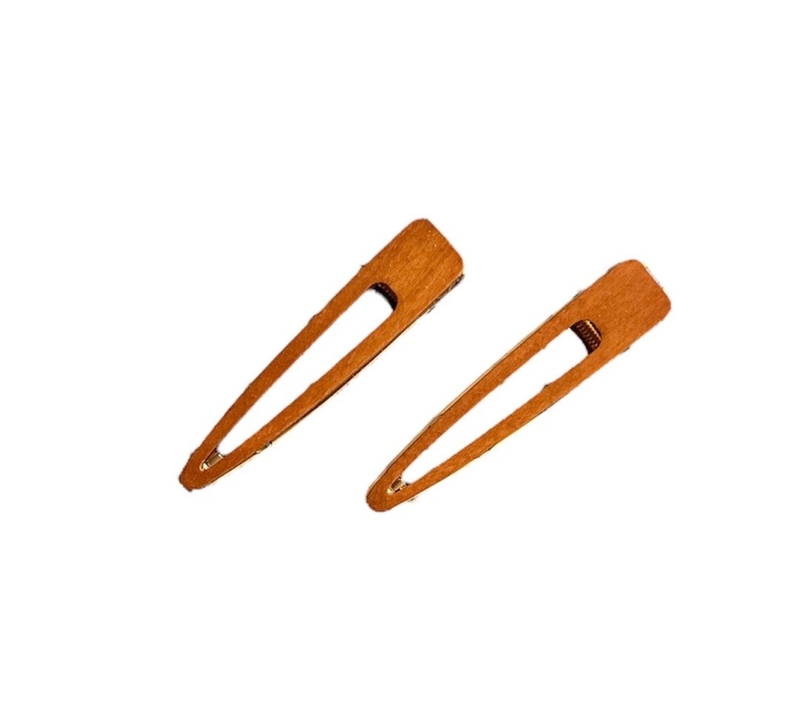 Wood and Metal Plastic FREE Hair Clip - Etsy