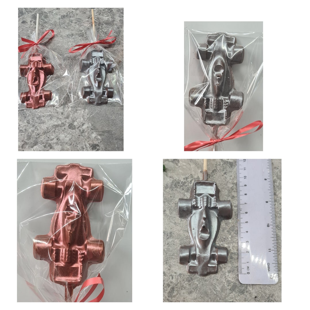 60 X Belgian Chocolate F1 Formula One Lolly Lollypop Fully Edible ...