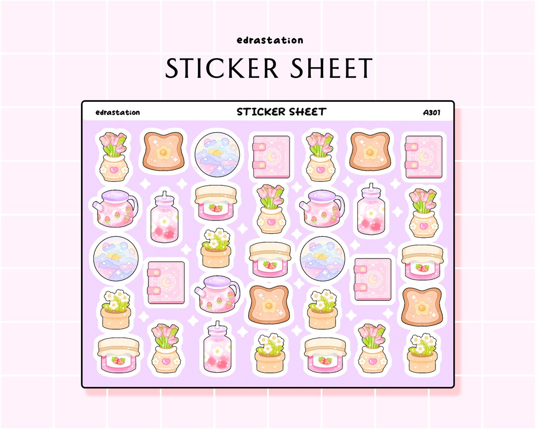 Cottage Core Sticker Sheet Cute Sticker Sheets for Bullet Journal ...