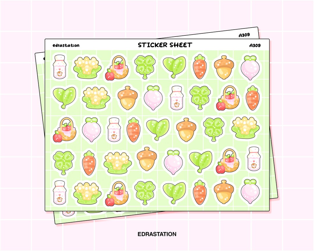 Farm Life Sticker Sheet Cute Sticker Sheets for Bullet - Etsy