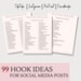 99 Social Media Hook Ideas: Content Creation Prompts (instant Download ...