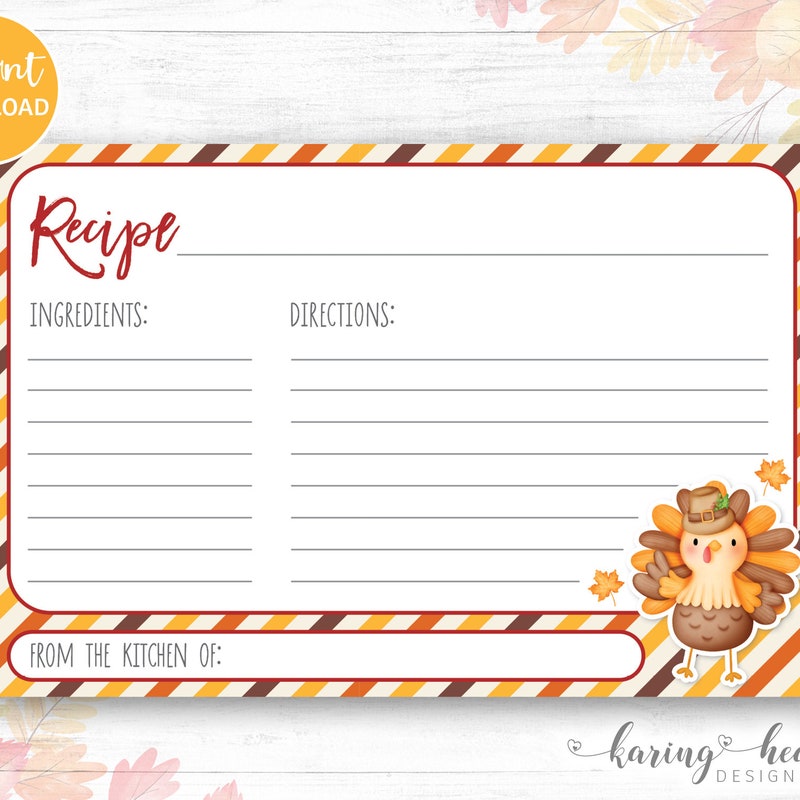Recipe Cards - Etsy