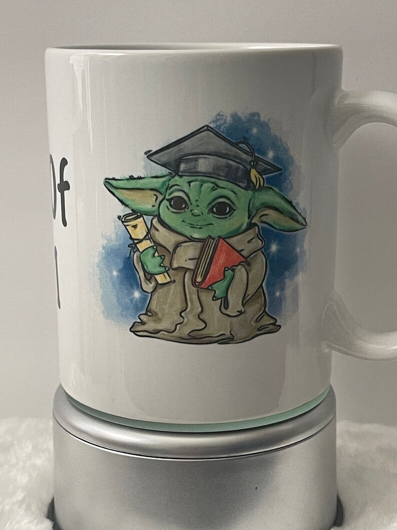 Handmade Baby Yoda Inspired Graduation Coffee Mug - Etsy