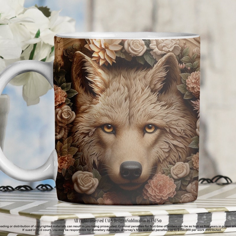 Wolf Coffee Mug - Etsy