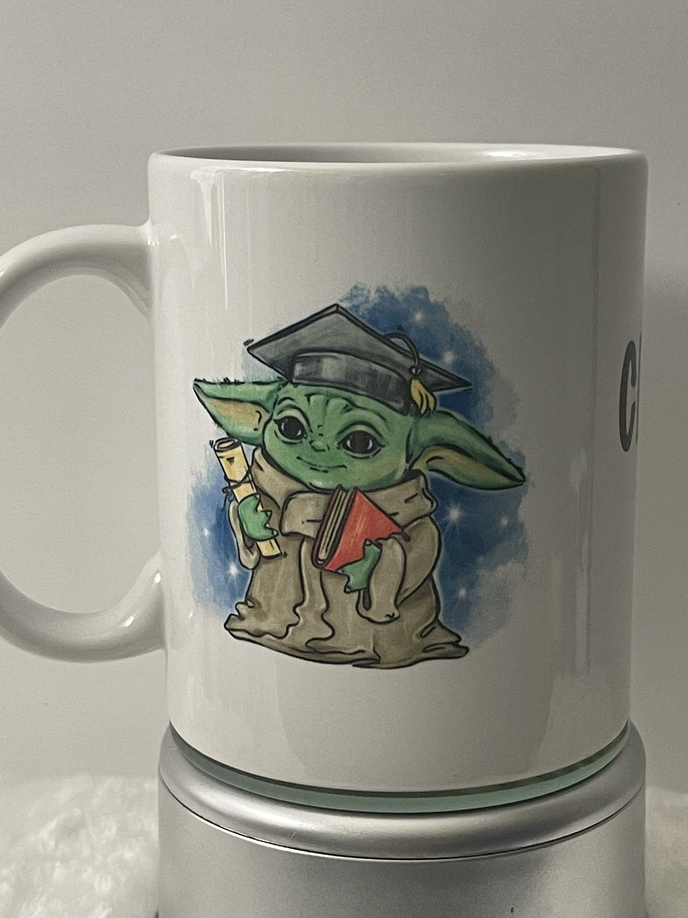 Handmade Baby Yoda Inspired Graduation Coffee Mug - Etsy