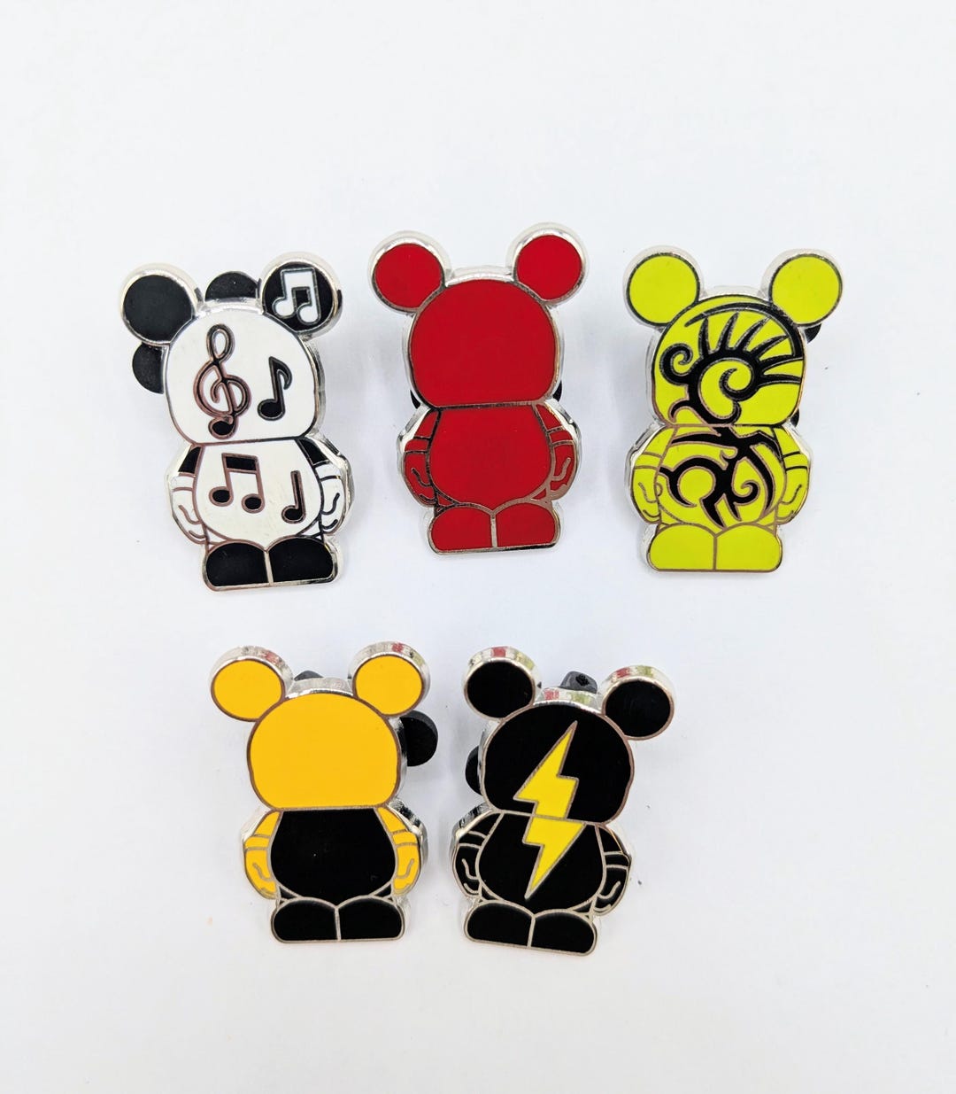 Mickey Mouse Vinylmation Jr. Disney Pins, Set of 5 - Assorted Trading ...