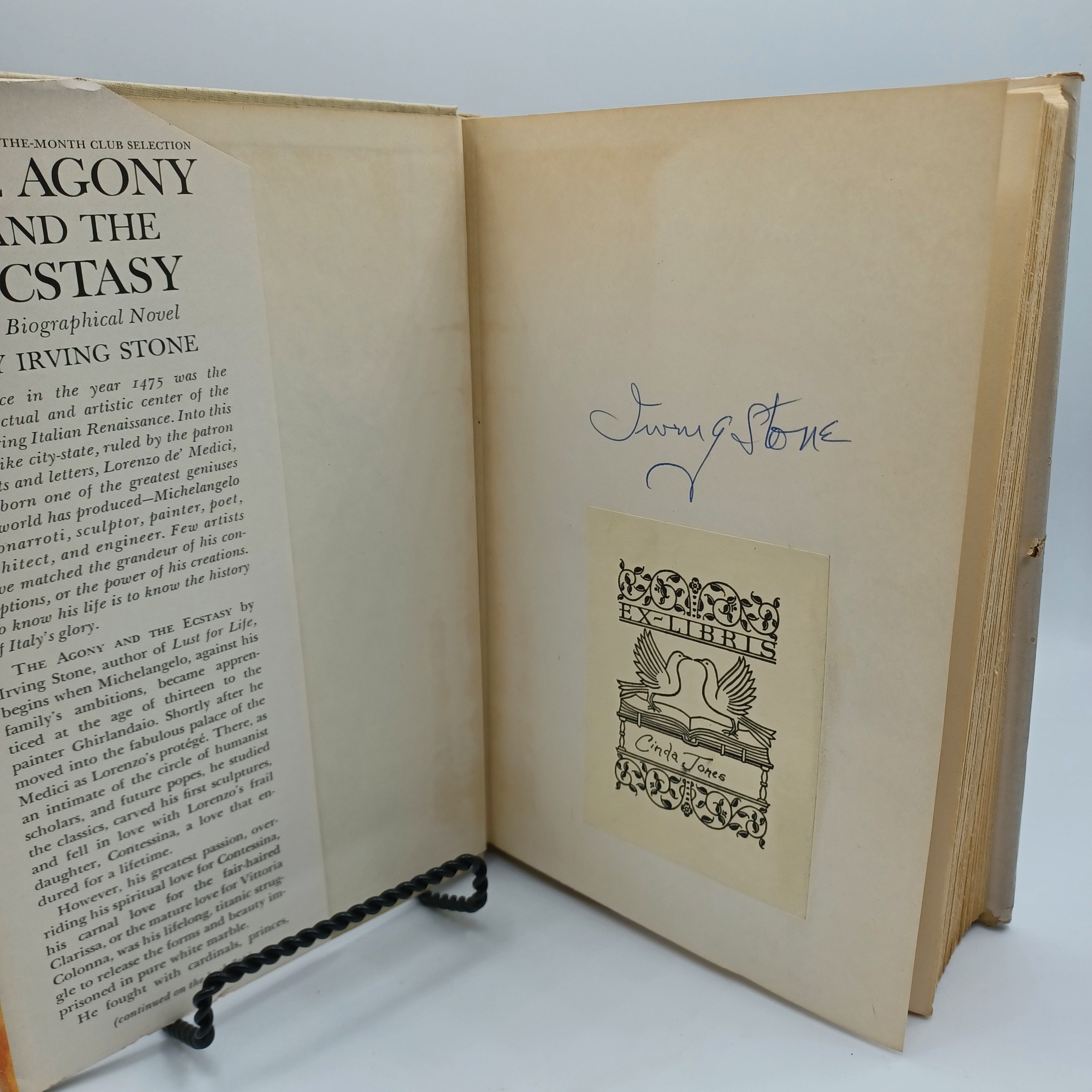 The Agony and the Ecstasy - Signed First Edition - Etsy
