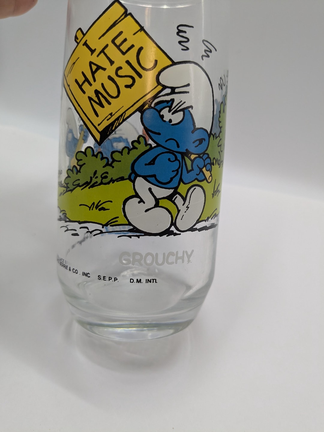 1982 Smurfs Grumpy Collectible Glass Tumbler - Etsy