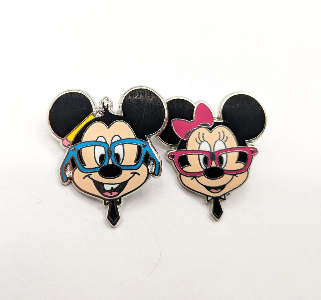 Mickey and Minnie Mouse Nerds Rock Disney Trading Pins, Set of 2 ...