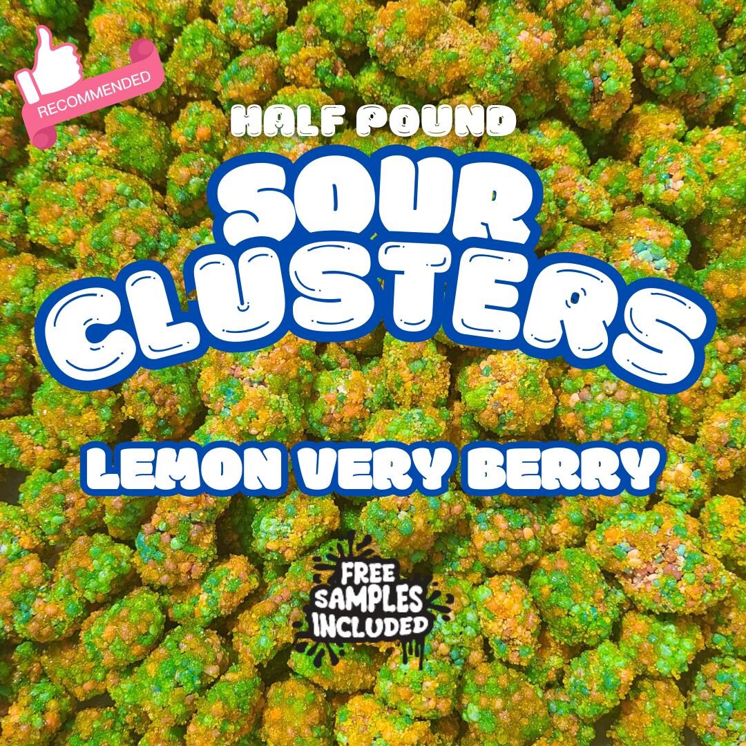 Sour CLUSTERS Nerdy Lemon Very Berry. Half Pound as Seen on Tiktok - Etsy