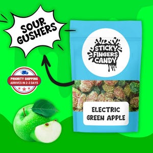 Half Pound Sour Gushers - the Best Tiktok Sour Blue Raspberry Gushers ...