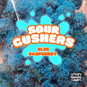 Half Pound Sour Gushers - the Best Tiktok Sour Blue Raspberry Gushers ...