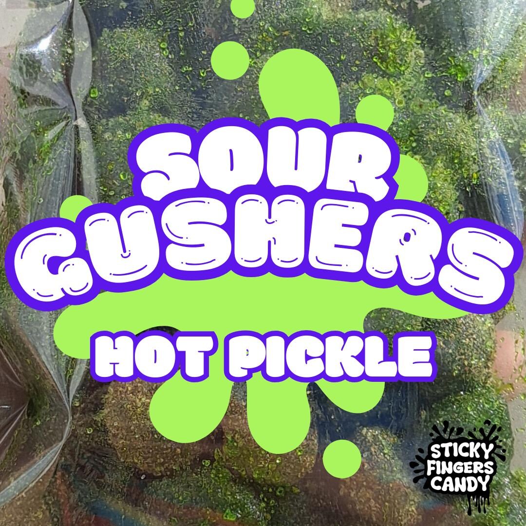 Half Pound Sour Gushers - the Best Tiktok Sour Pickle Gushers. - Etsy
