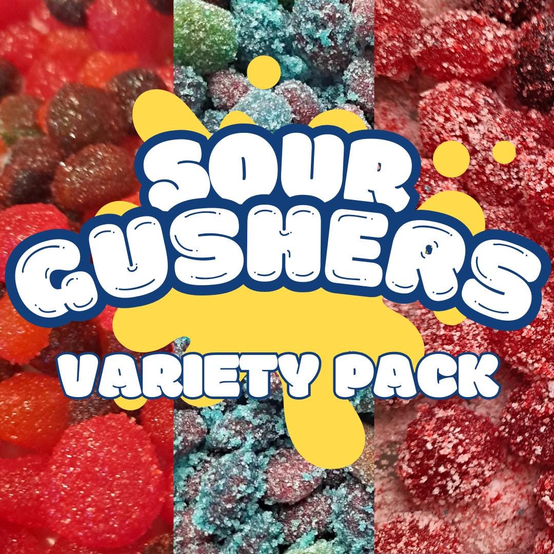 1.5 Pound Sour Gusher Variety Pack - Choose Your Sour Level. Plus Other ...