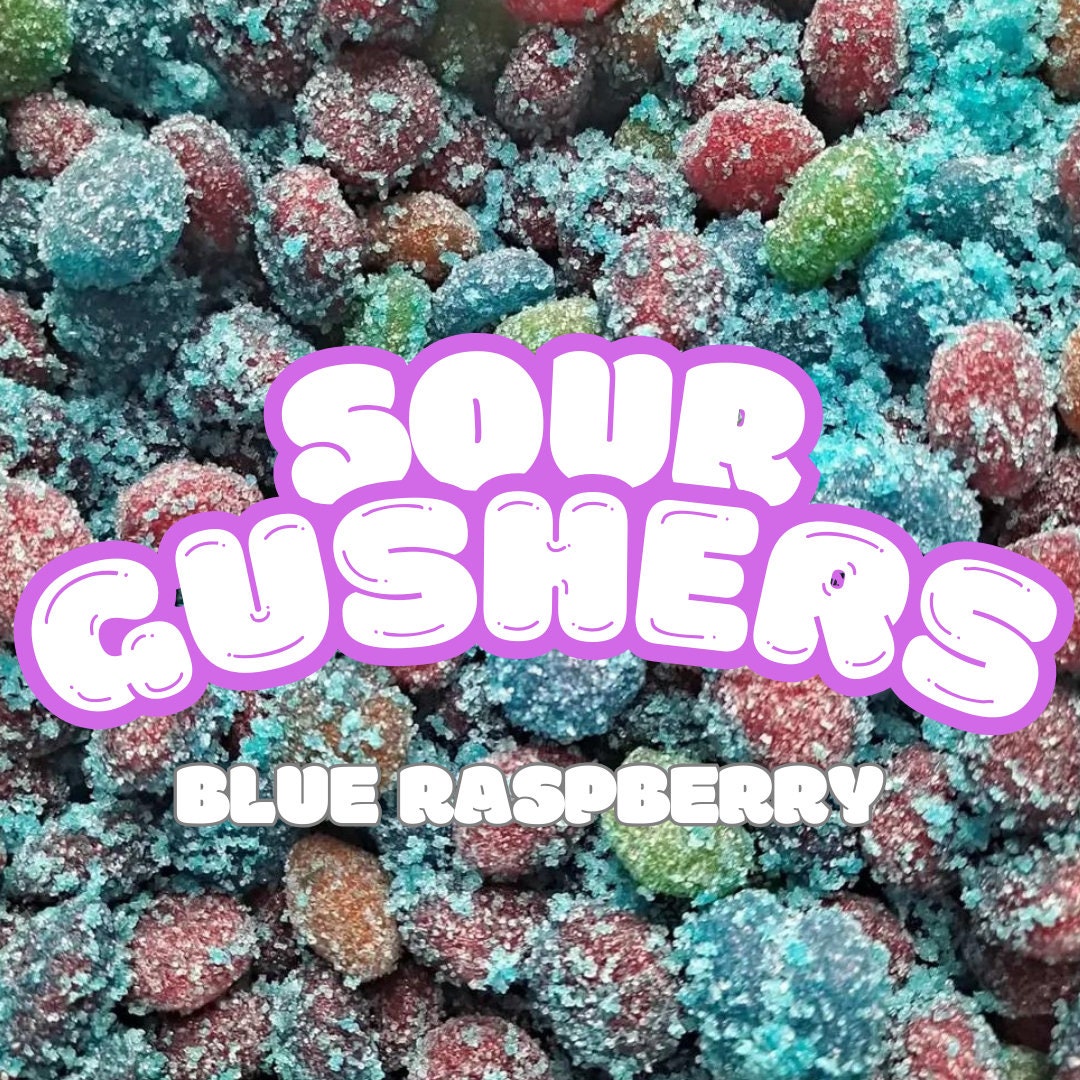 Half Pound Sour Gushers the Best Tiktok Sour Blue Raspberry Gushers ...