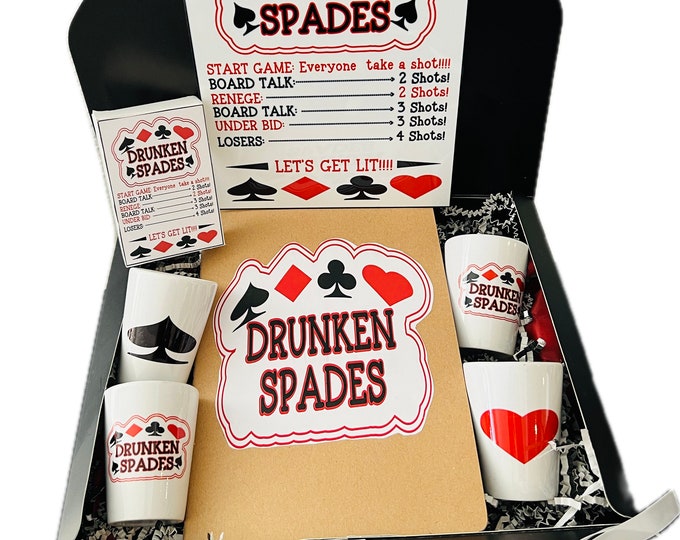 Drunken Spades Game Set - Etsy