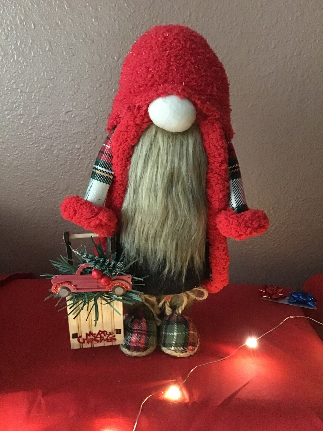 Sled Gnome,christmas Gnome, Farmhouse Gnome,male and Female Woodland ...