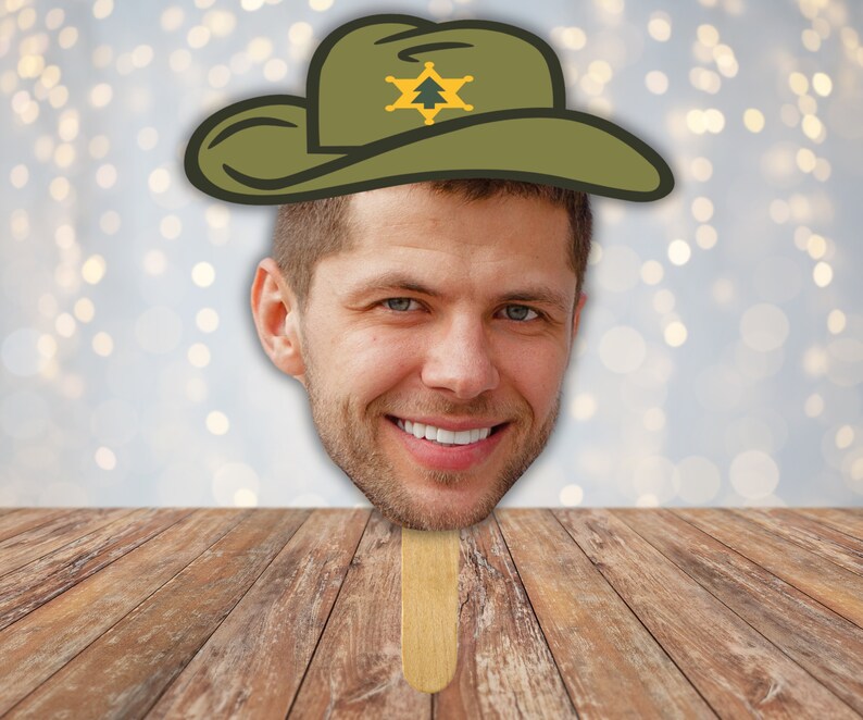 Face on a Stick, Digital Head on A Stick, Printable Big Head Cutout ...