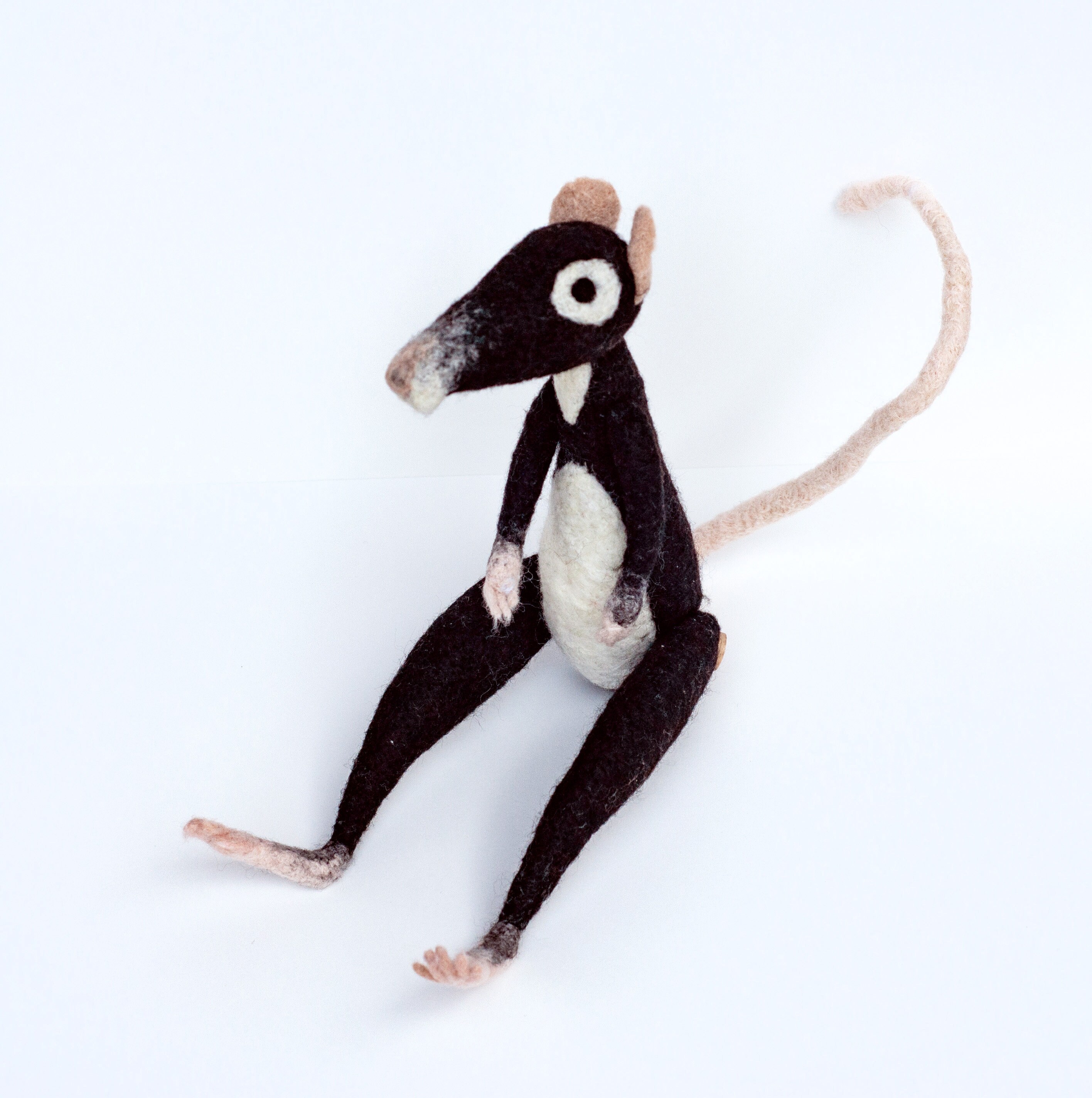 Needlefelted rat art doll vegan friendly - Etsy España