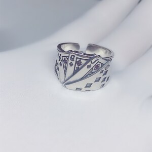 Poker Card Ring Card Silver Ring Luck Ring Minimal Ring - Etsy