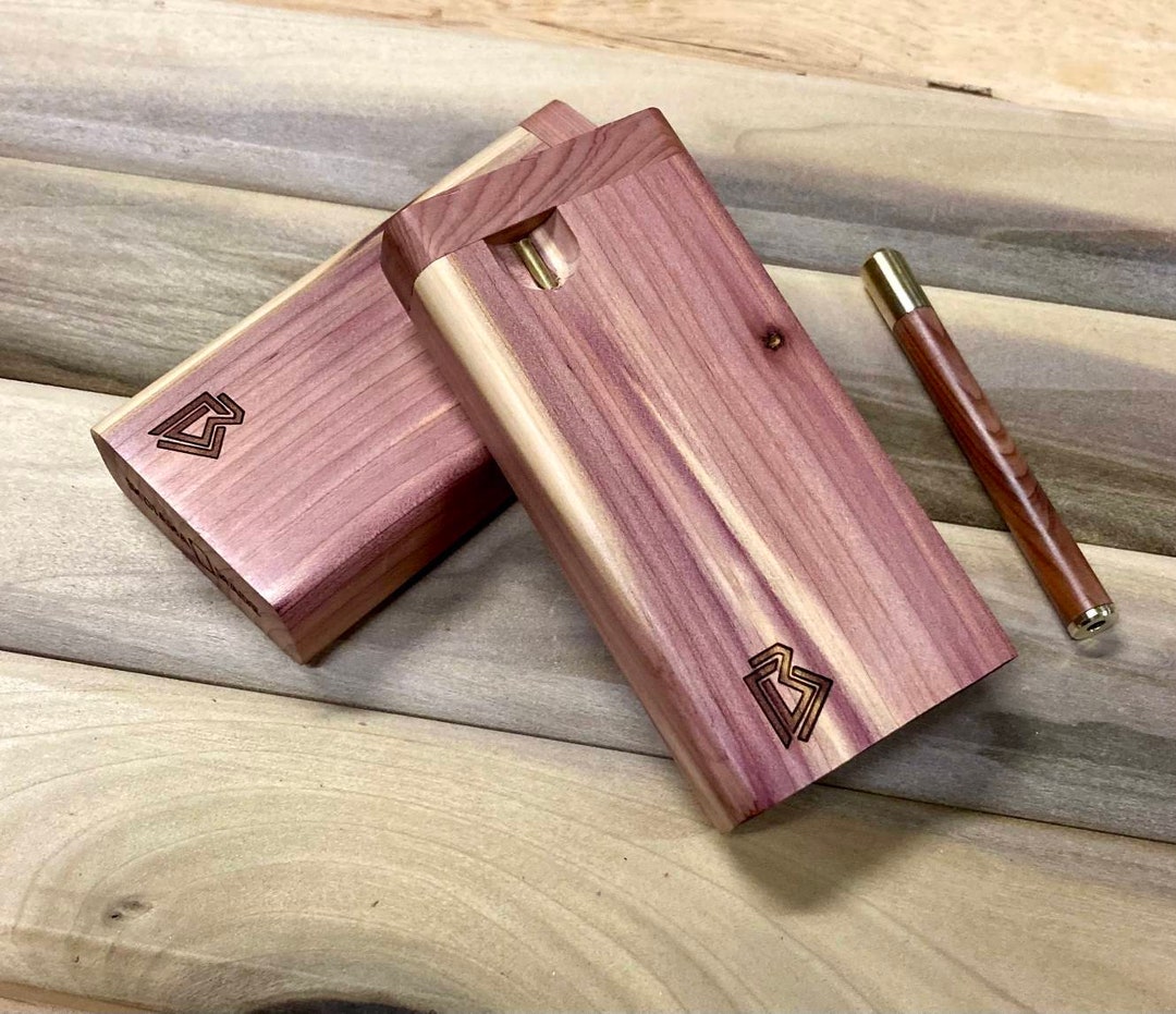 Aromatic Cedar Wood (4") Dugout Stash Box W One Hitter Pipe & Poker - Etsy
